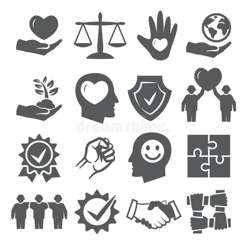 Honesty and Integrity Icons on White Background Stock Vector ...