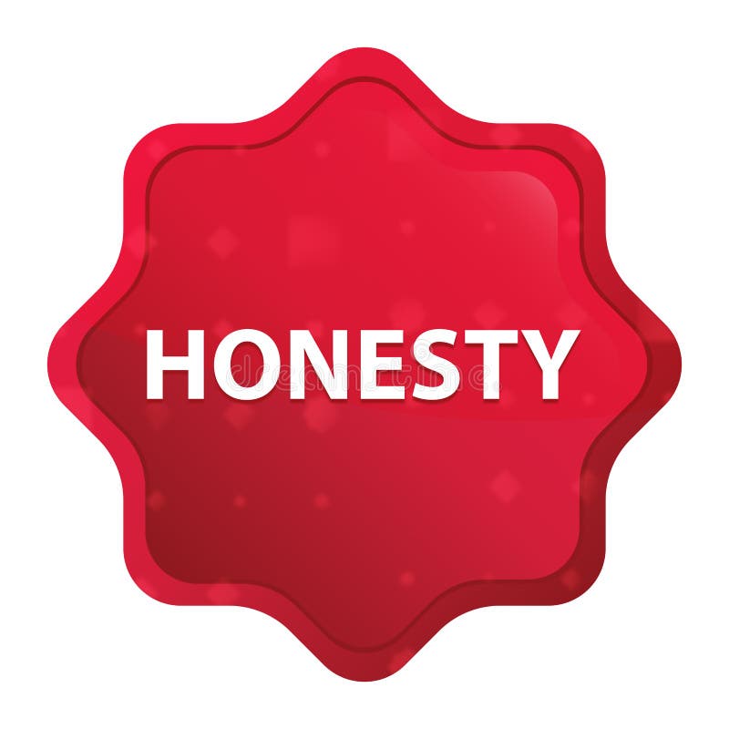 Honesty Misty Rose Red Starburst Sticker Button Stock Illustration ...