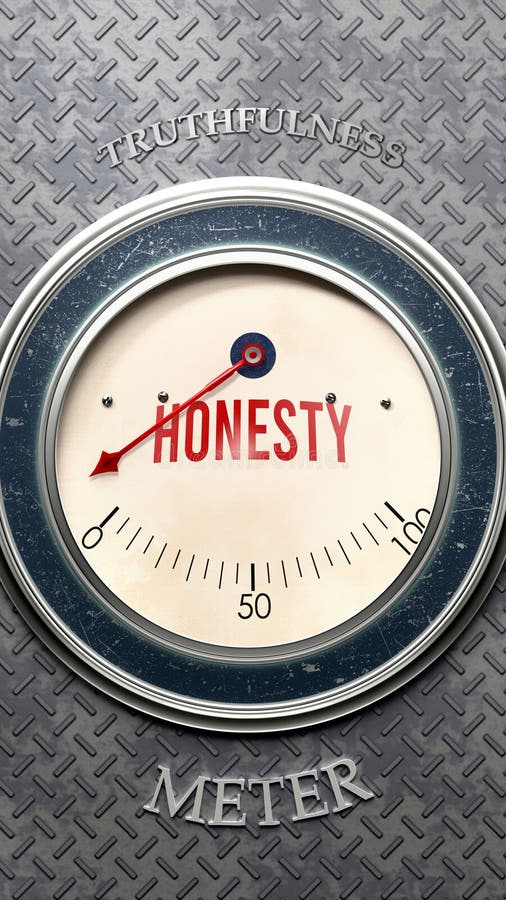 Honesty and Truthfulness that is Hitting a Full Scale, Showing a Very ...