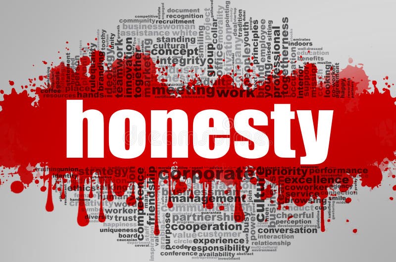 Honesty word lettering stock vector. Illustration of honest - 71089414