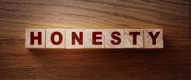 HONESTY Word Made with Wooden Building Blocks Stock Photo - Image of ...