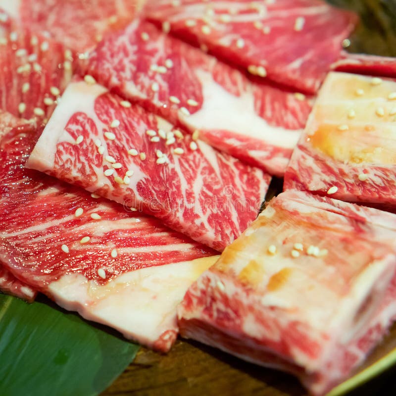 Honetsuki Karubi, Rib-on-bone it is the Least Fat Red Meat Stock Photo ...