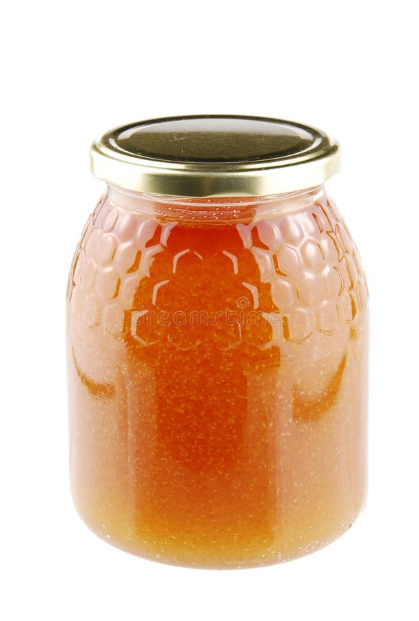 Pot of honey stock image. Image of food, isolated, tableware - 3680493