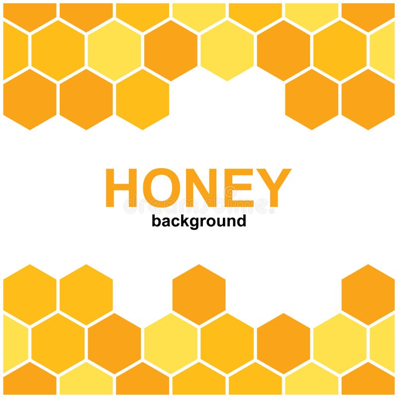 Honey Background. Honeycomb Pattern. Illustration for Your Design Stock ...