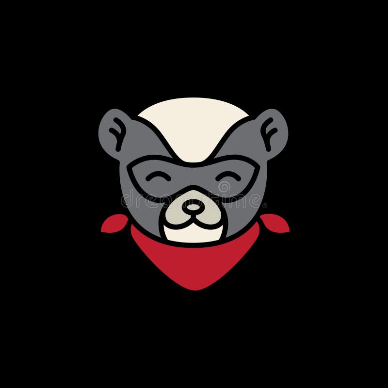 Honey Badger Cute Head Cartoon Mascot Logo Design Vector Stock Vector ...
