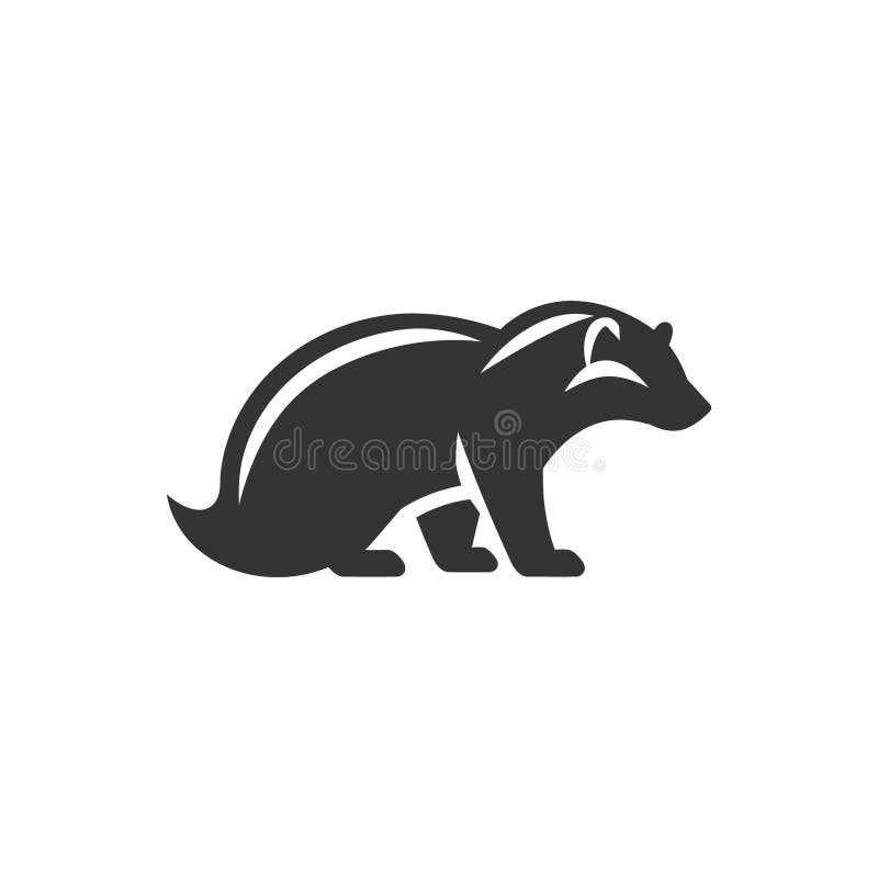 Honey Badger Animal Cartoon Character with Muscles and Arms Crossed ...