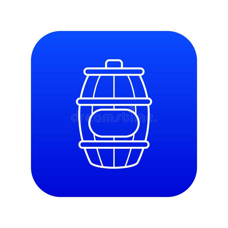 Blue Oil Barrel Icon, Flat Style Stock Vector - Illustration of barrel ...
