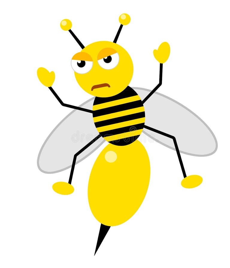 Angry Flying Bee Stock Illustrations – 212 Angry Flying Bee Stock ...