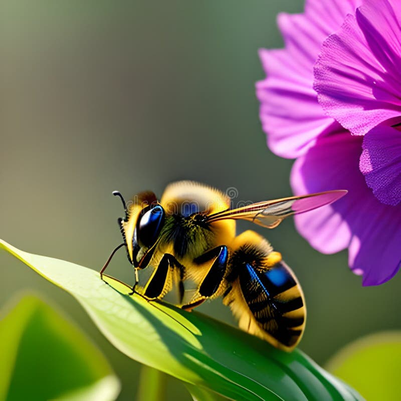 Honey bee art poster stock illustration. Illustration of animal - 272011404