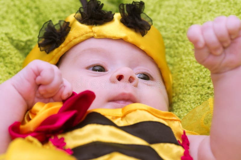 Honey Bee Baby stock image. Image of caucasian, girl - 40877765