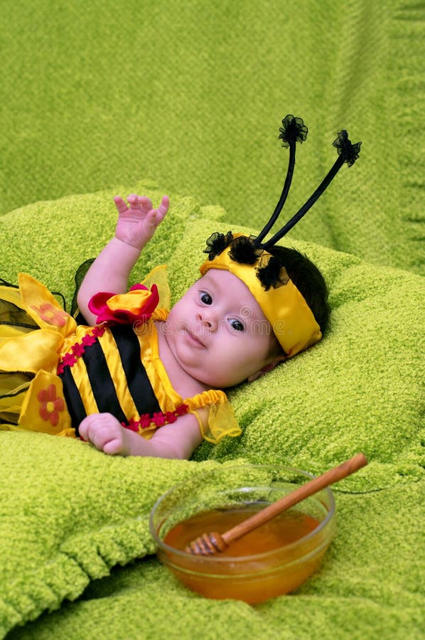 Honey Bee Baby stock photo. Image of green, funny, creative - 40878062