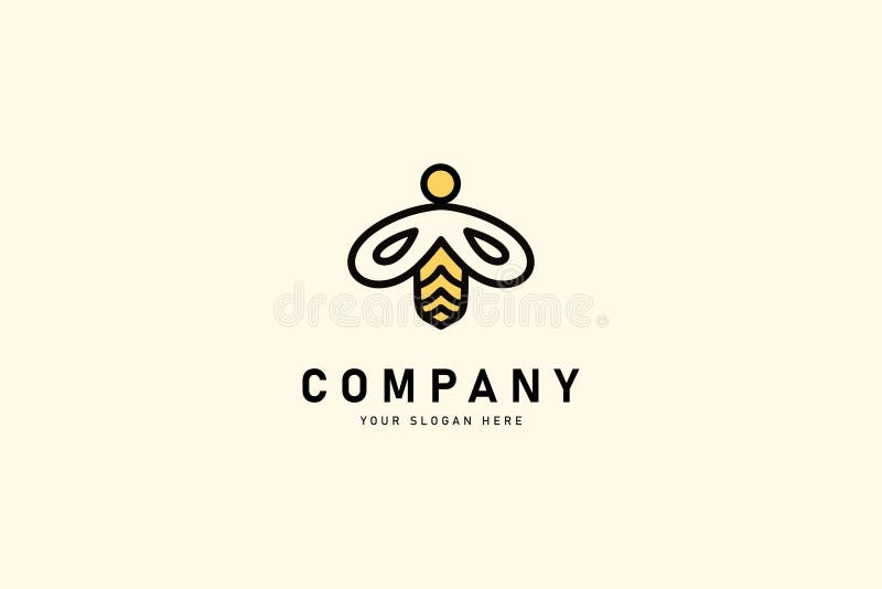 Honey Bee Bumblebee Logo Design Icon Vector. Stock Vector ...