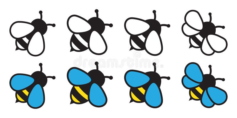 Honey Bee Flat Icon. Insect Character. Cartoon Flying Bee Stock Vector ... Honey Bee Flat Icon. Insect Character. Cartoon Flying Bee Stock Vector ...