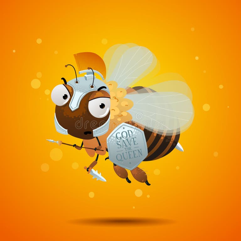 Honey bee guard stock illustration. Illustration of animal - 32231250