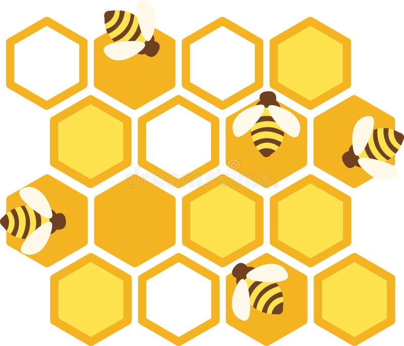 Honey Bee Hive stock vector. Illustration of bumble, pest - 58682614