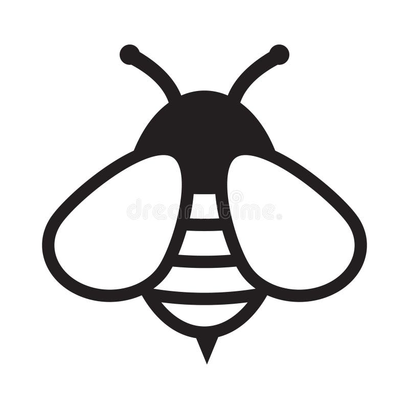 Honey Bee Icon. Insect Character. Cartoon Flying Bee Stock Vector ... Honey Bee Icon. Insect Character. Cartoon Flying Bee Stock Vector ...