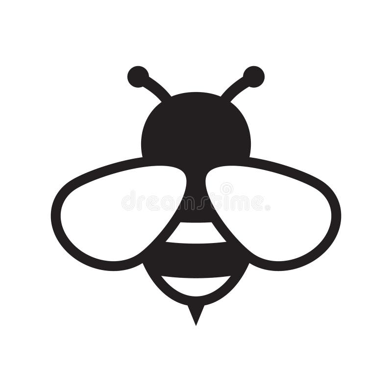 Honey Bee Icon. Insect Character. Cartoon Flying Bee Stock Vector ... Honey Bee Icon. Insect Character. Cartoon Flying Bee Stock Vector ...