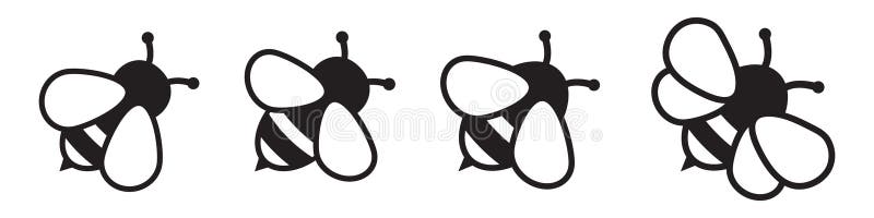Honey Bee Icon. Insect Character. Cartoon Flying Bee Stock Vector ... Honey Bee Icon. Insect Character. Cartoon Flying Bee Stock Vector ...