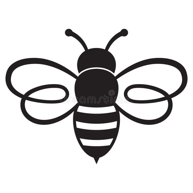 Honey Bee Icon. Insect Character. Cartoon Flying Bee. Vector Isolated ... Honey Bee Icon. Insect Character. Cartoon Flying Bee. Vector Isolated ...