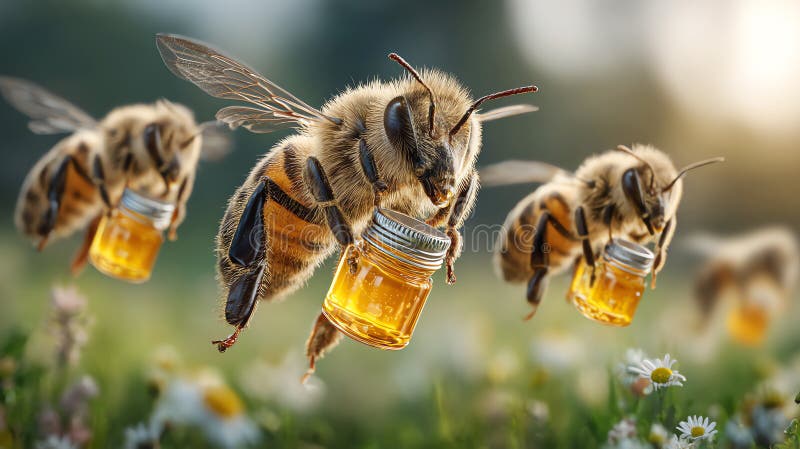 Honey Bee Illustration, AI Generated Stock Illustration - Illustration ...