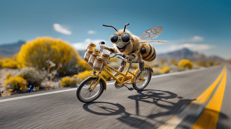 Honey Bee Illustration, AI Generated Stock Illustration - Illustration ...