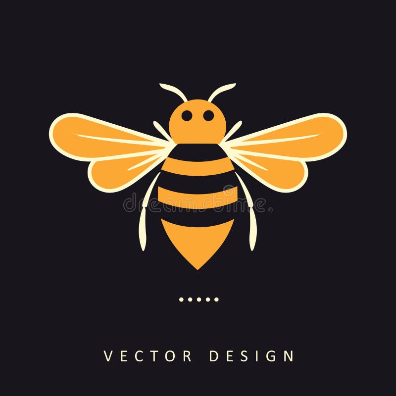 Honey Bee Minimalist Elegant Vector Design AI Generated Stock Vector ...