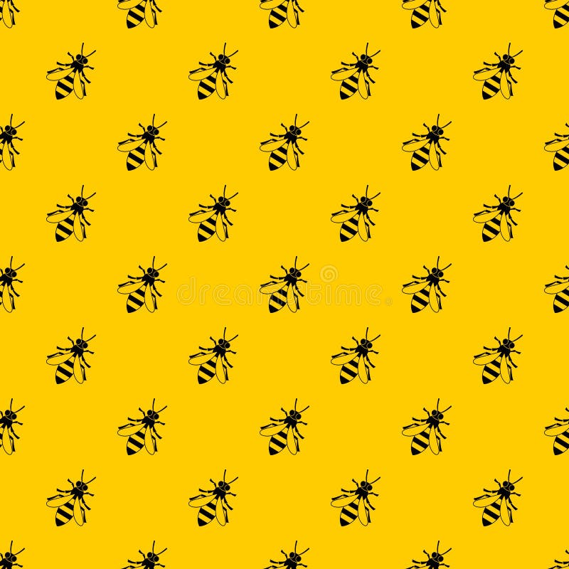 Honey bee pattern vector stock vector. Illustration of repeat - 152857321