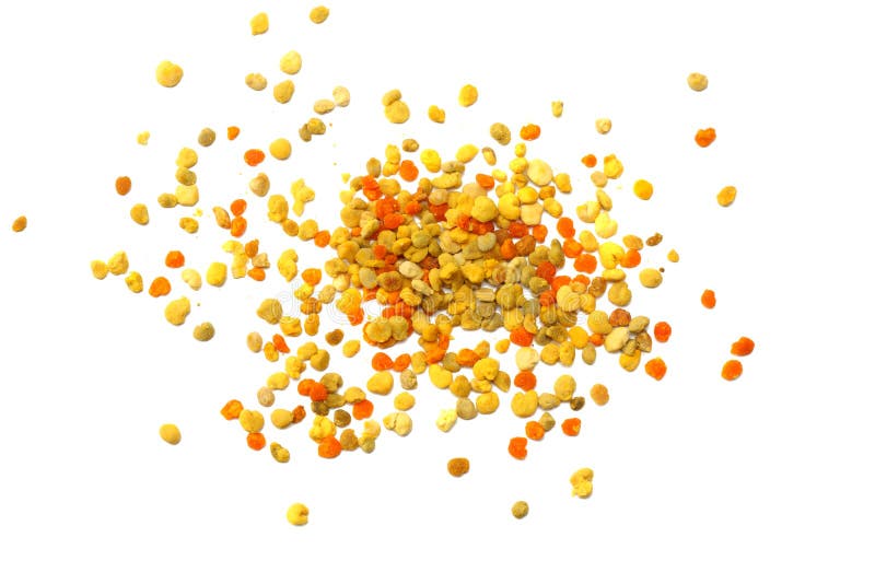 Honey Bee Pollen Isolated on White Background. Top View Stock Image ...