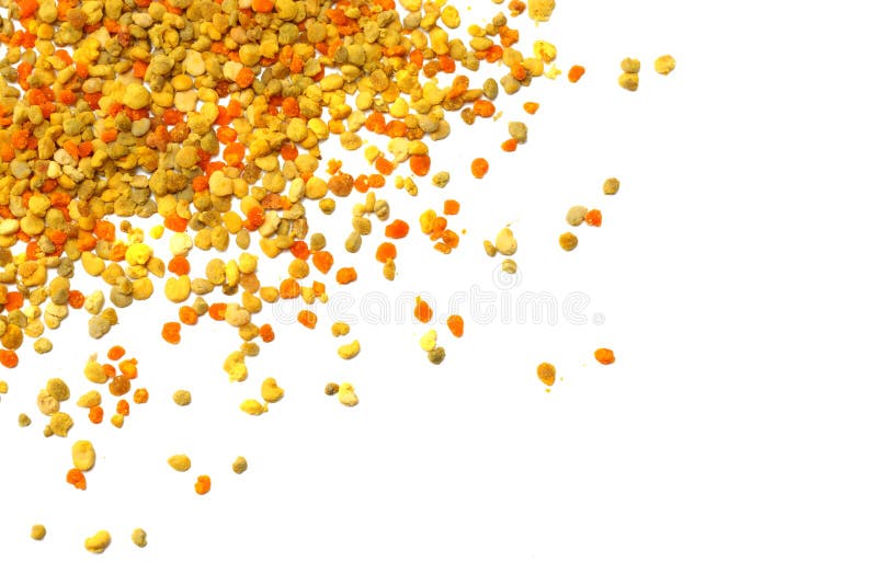 Honey Bee Pollen Isolated on White Background. Top View Stock Image ...