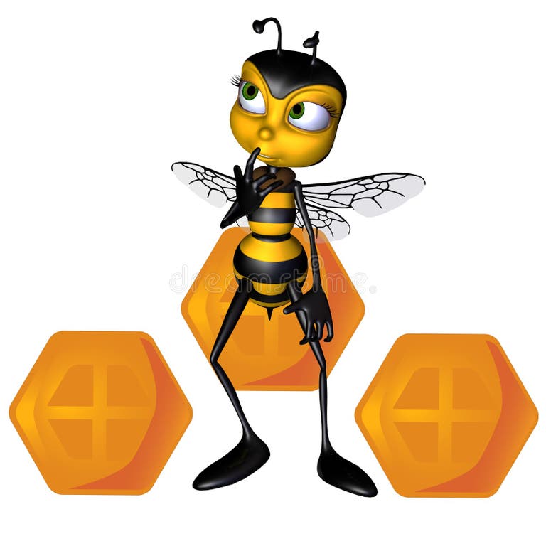 Honey Bee Thinking Stock Illustrations – 62 Honey Bee Thinking Stock ...