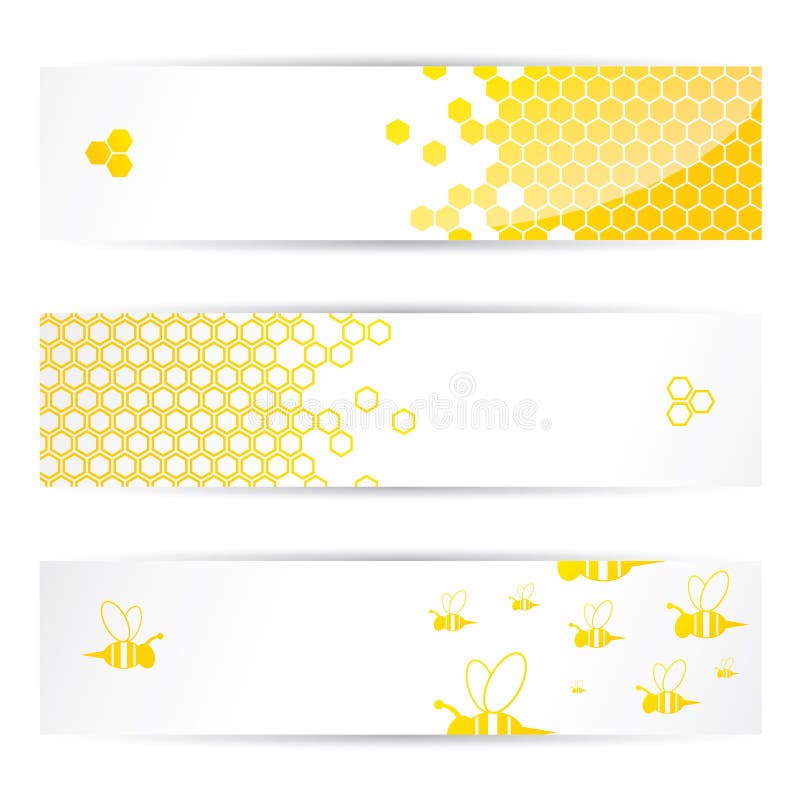 Flying Bee in a Honeycomb Frame Stock Illustration - Illustration of ...