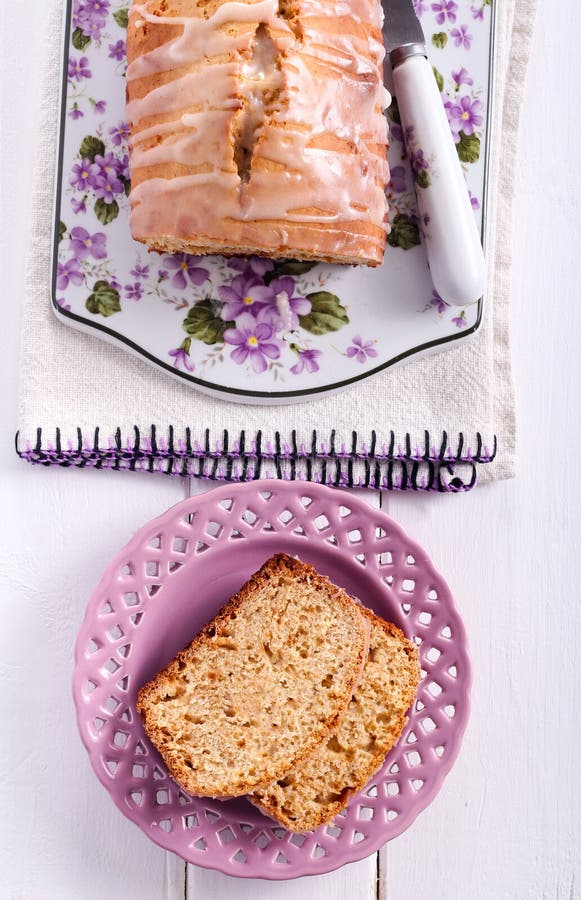 Honey Bread with Icing Glaze Stock Photo - Image of cake, snack: 72051944