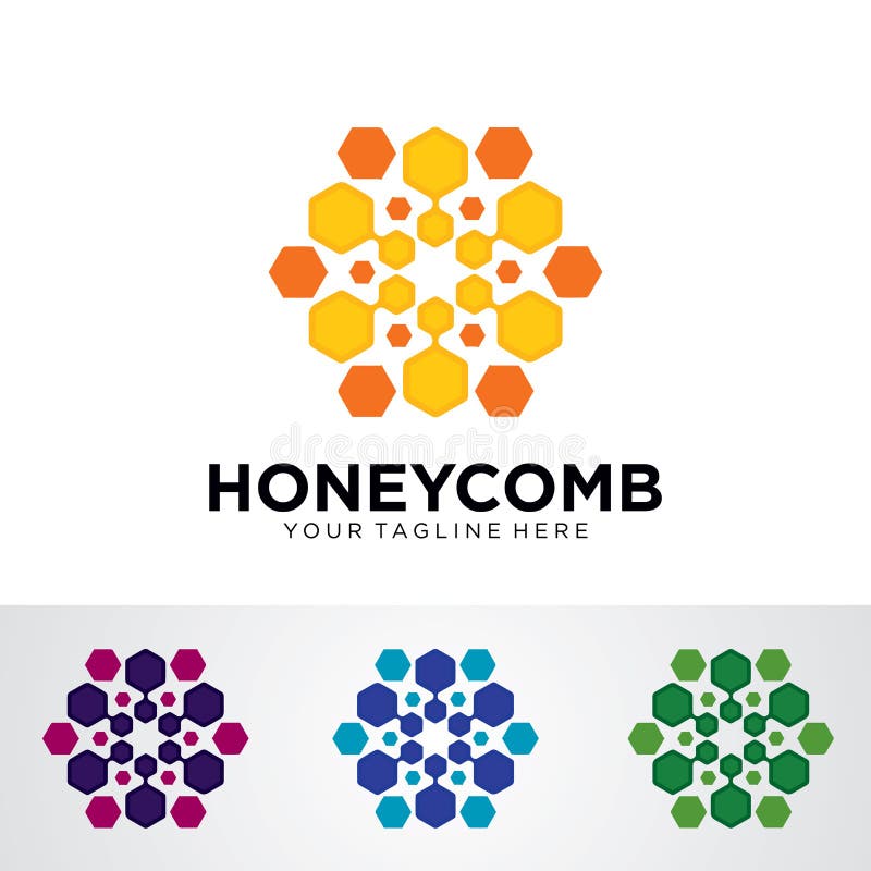 Honey Comb Logo Template Design Vector Stock Vector - Illustration of ...