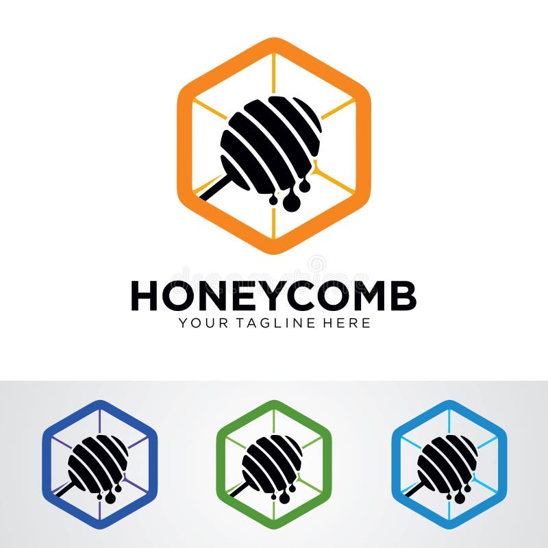 Honey Comb Logo Template Design Vector Stock Vector - Illustration of ...
