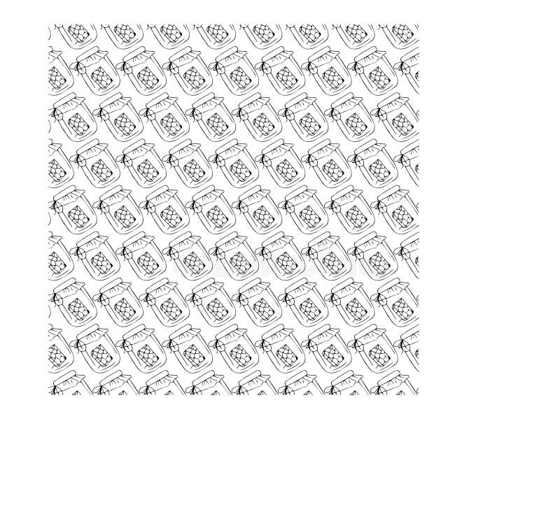 Honey in Combs in a Glass Jar. Seamless Pattern Stock Vector ...