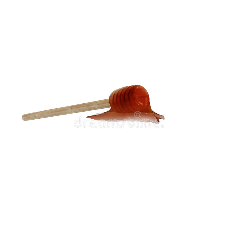 Honey Dipper. Isolated on White Background Stock Illustration ...