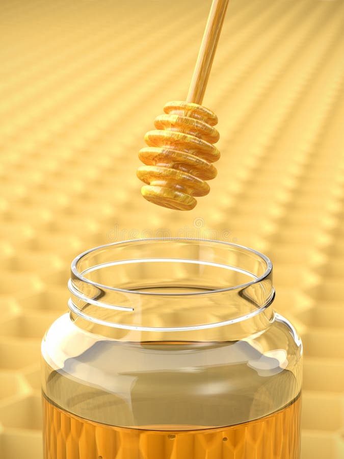 Honey Dipper stock illustration. Illustration of illustrations - 41287771