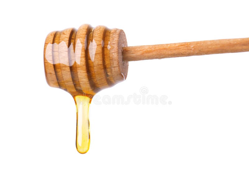 Honey Dripping Isolated on White Background. Honey Isolated Stock Photo ...