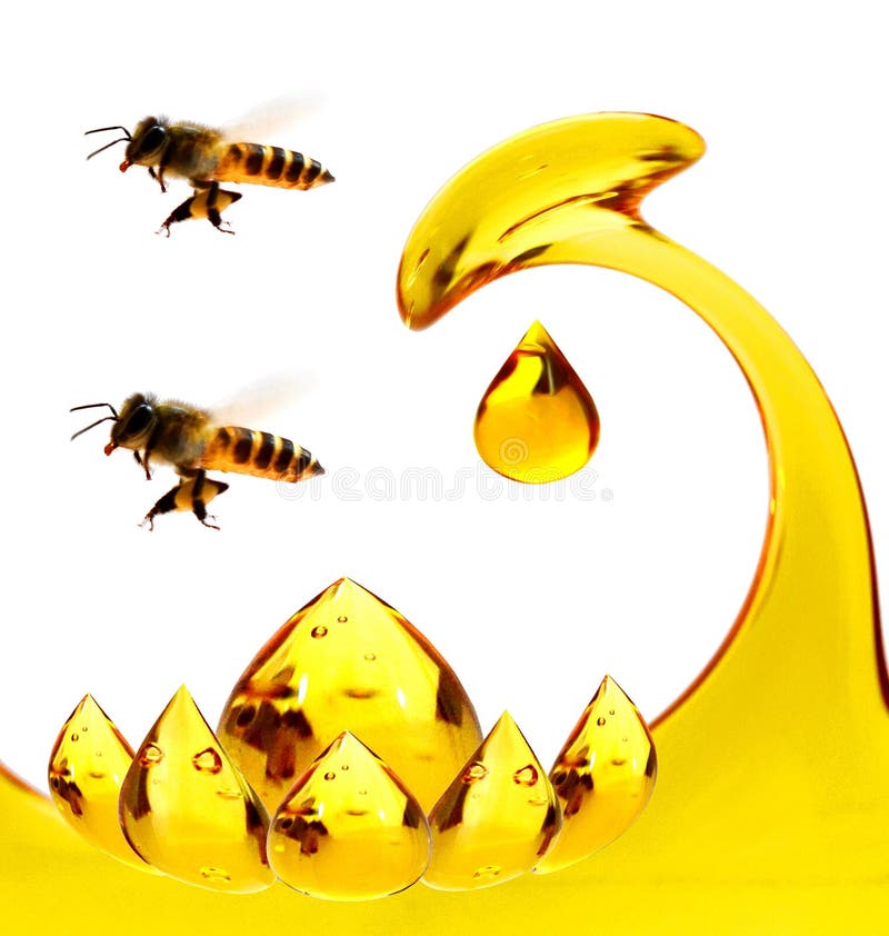 Honey Dripping. Sticky, Food. Stock Image - Image of dense, liquid ...