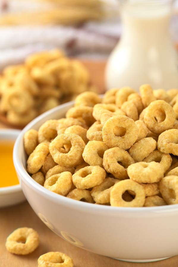 Honey Flavored Cereal Loops Stock Photo - Image of color, flavored ...
