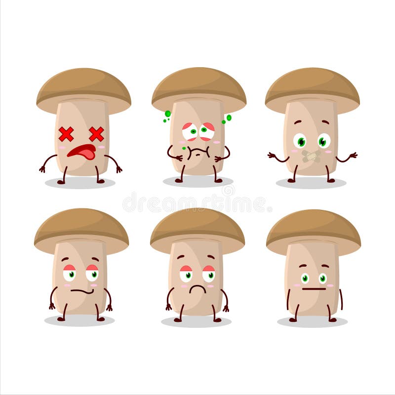 Honey Fungus Cartoon in Character with Nope Expression Stock Vector ...