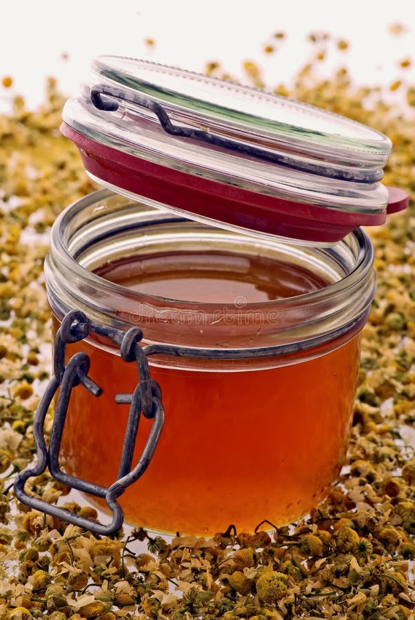Honey in a Glass stock image. Image of nature, brown, bloom - 8404701