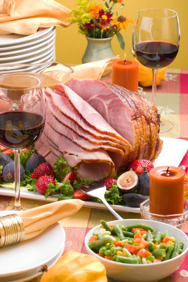 Honey ham stock photo. Image of full, baked, dinner, prepared - 6894350
