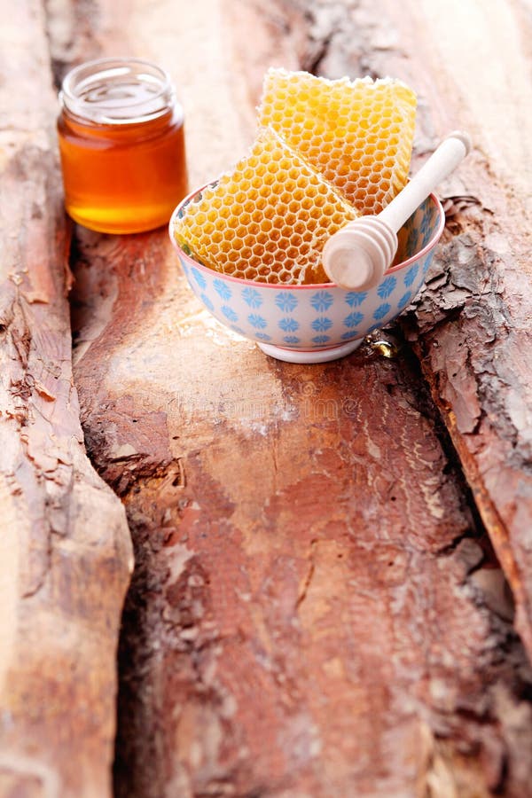 Honey with honey comb stock image. Image of ingredient - 55503553