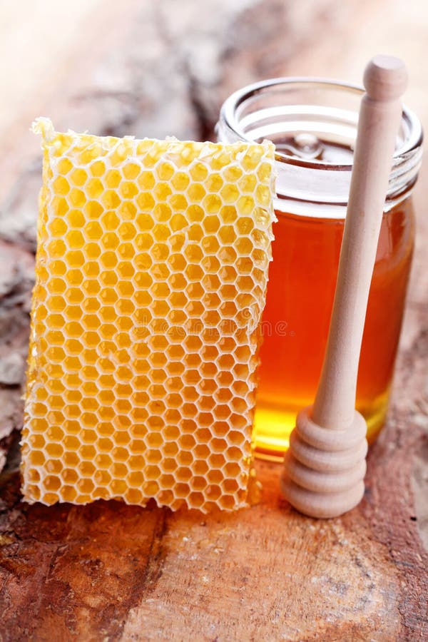 Honey with honey comb stock photo. Image of sticky, organic - 55131584