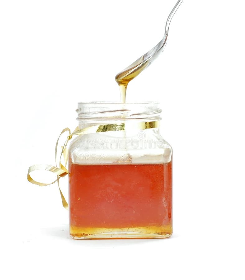 Honey jar stock photo. Image of stick, drizzler, reflect - 10221436