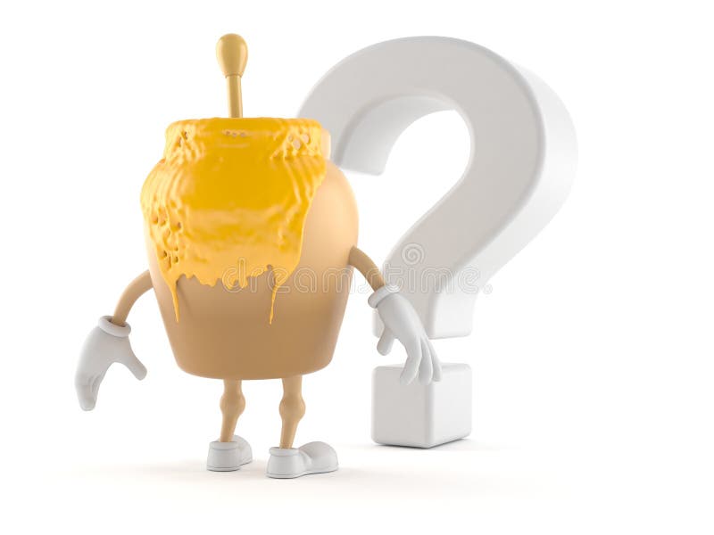 3d Honey bee question mark stock illustration. Illustration of mark ...