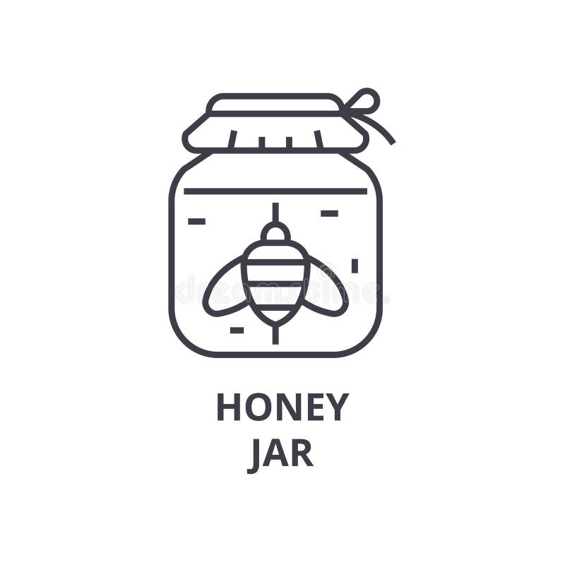 Honey Jar Line Icon, Outline Sign, Linear Symbol, Vector, Flat ... Honey Jar Line Icon, Outline Sign, Linear Symbol, Vector, Flat ...
