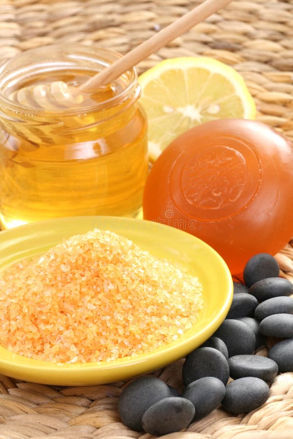 Honey and lemon bath stock photo. Image of toiletries - 4630764