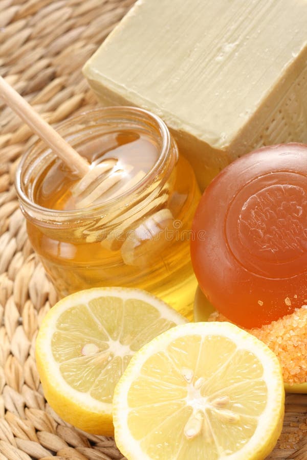 Honey and lemon bath stock photo. Image of care, wellbeing - 4630754
